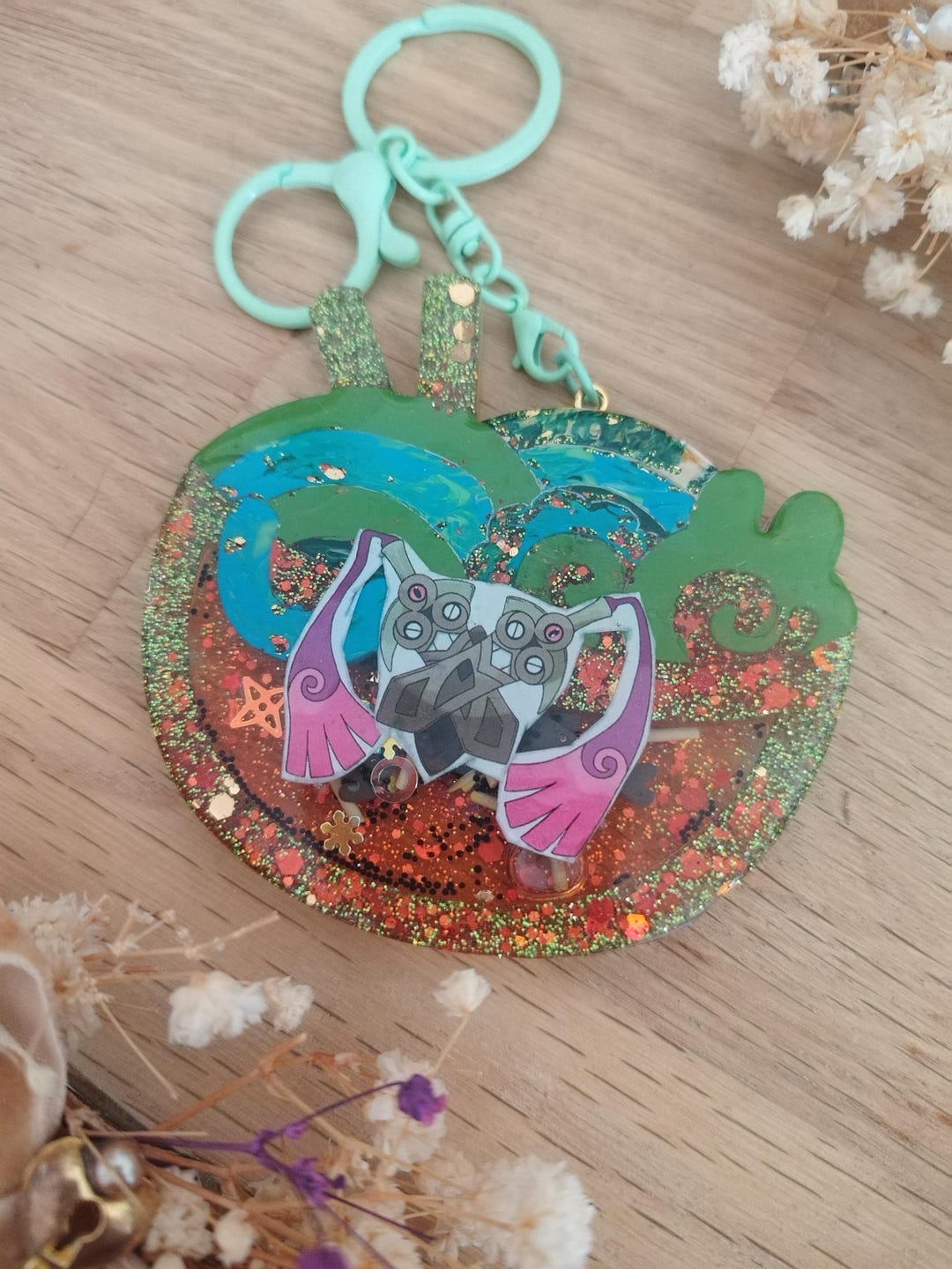Resin Shaker Keychain Bowl Poke Doublade Shaker Keychain - Etsy