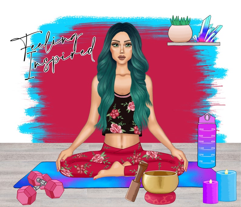 Yoga Clipart Collection Namaste Art Meditation Art Self - Etsy