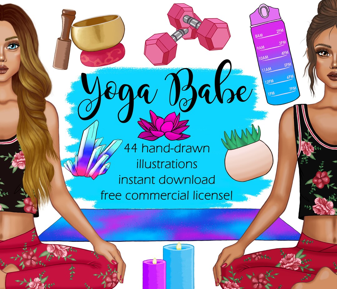 Yoga Clipart Collection , Namaste Art, Meditation Art, Self Care ...