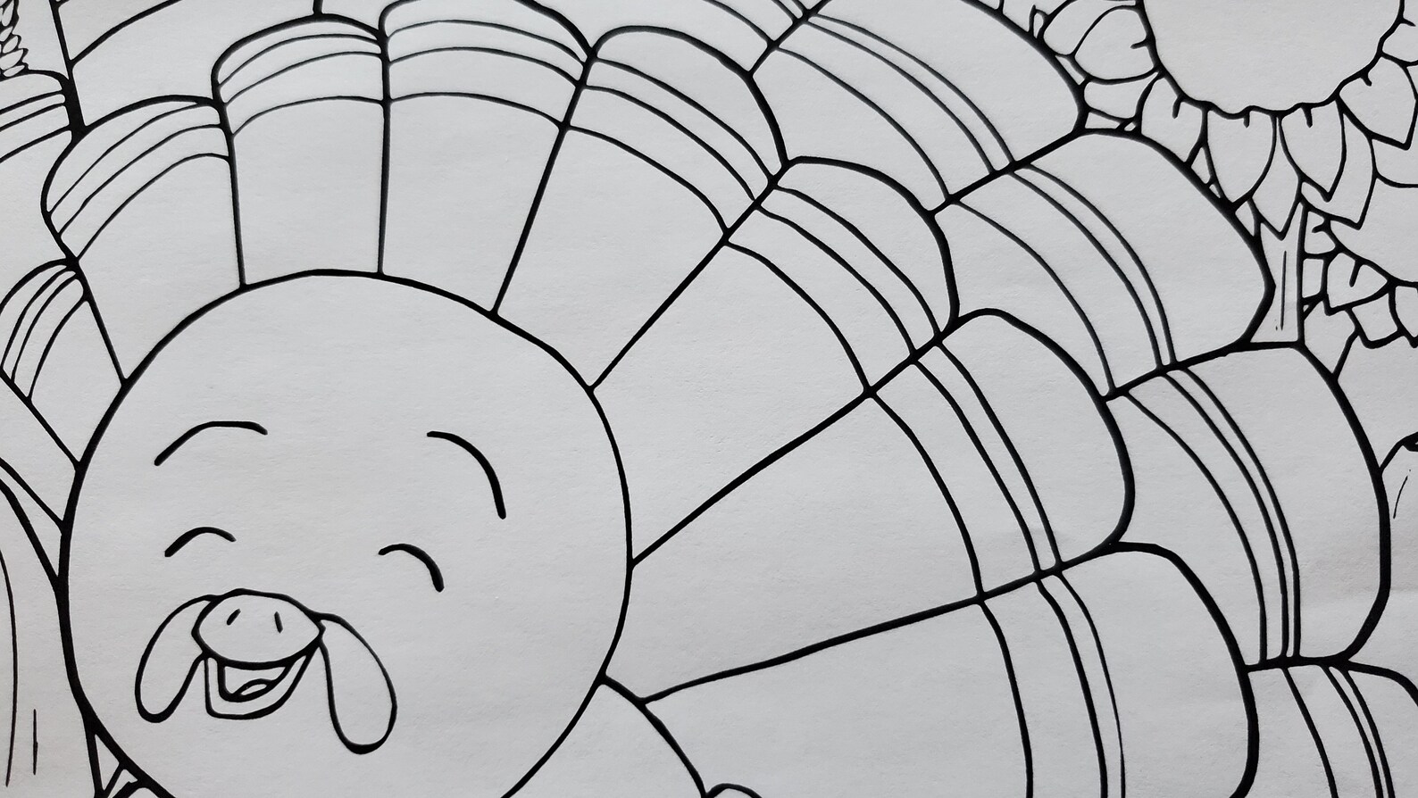 Cartoon Turkey Coloring Page - Perfect for Thanksgiving Fun - Etsy