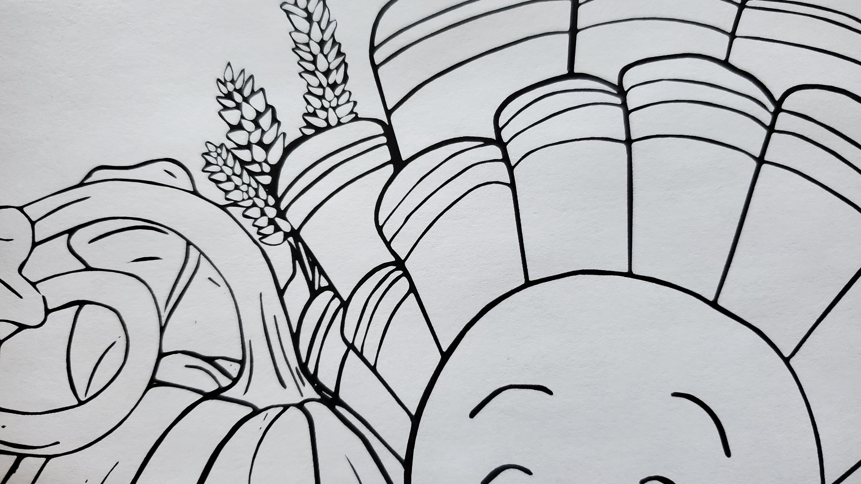 Cartoon Turkey Coloring Page - Perfect for Thanksgiving Fun - Etsy