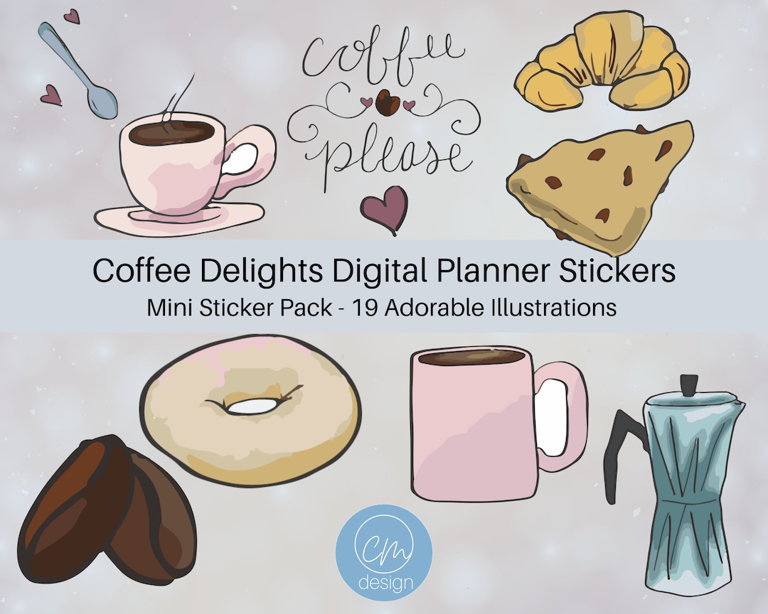 Coffee Delights Digital Planner Stickers - Digital Coffee Planner ...