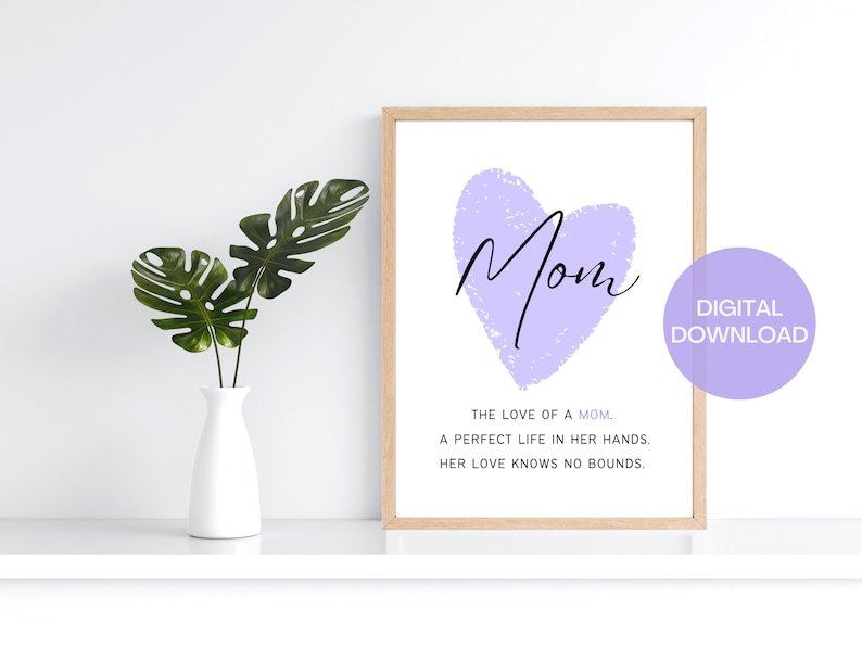 Mom Poem Print, Haiku Poem, Printable Poem for Moms, Gift for Mom, New ...