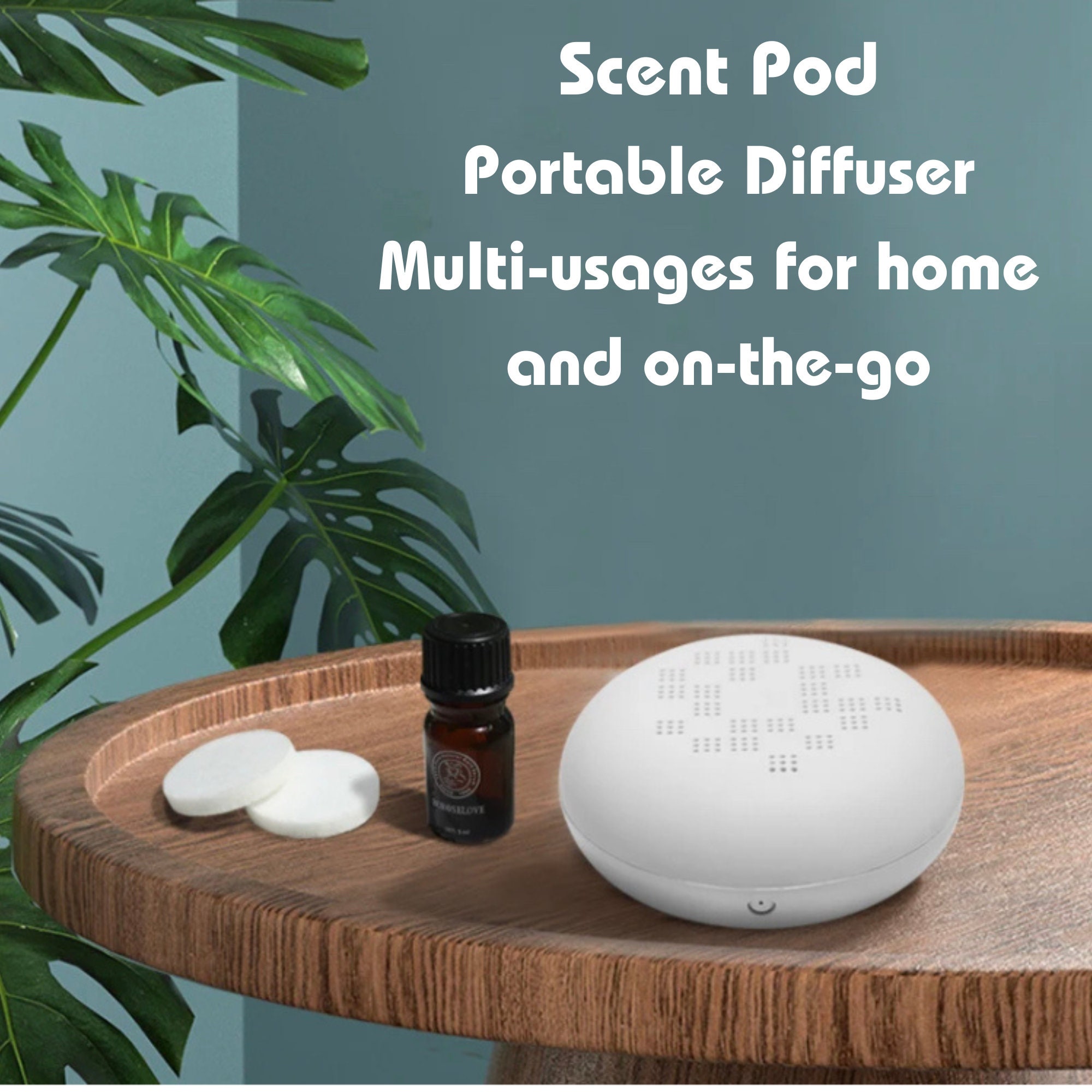 Scent Pod Portable Diffuser, Travel-friendly Aromatherapy, Rechargeable ...