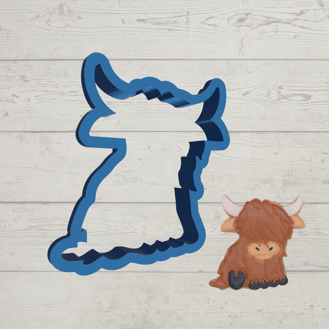 Highland Cow Cookie Cutter | 2"-6" Sizes Available - Etsy