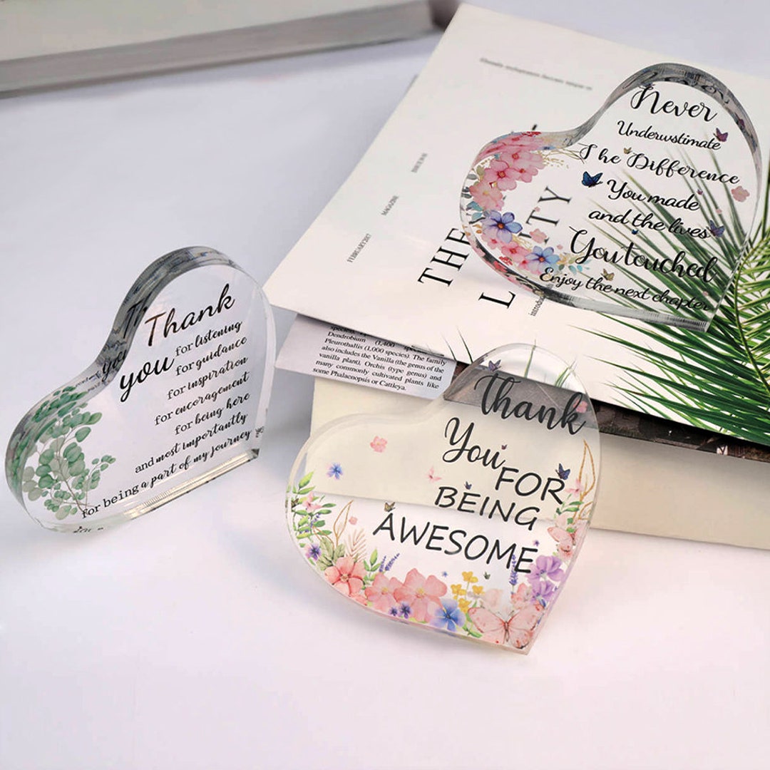 Personalized Acrylic Block, Acrylic Heart Shape Stand, Decorative ...
