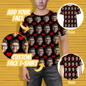 Custom Face Shirt, Personalized Image Photo T-shirt, Personalized Face Shirt, Funny Men’s Photo ...