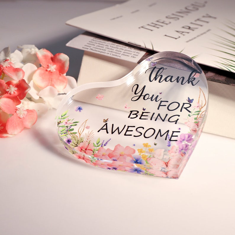Personalized Acrylic Block, Acrylic Heart Shape Stand, Decorative ...