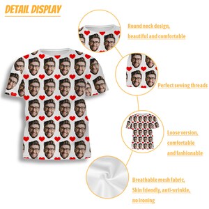 Custom Face Shirt, Personalized Image Photo T-shirt, Personalized Face ...