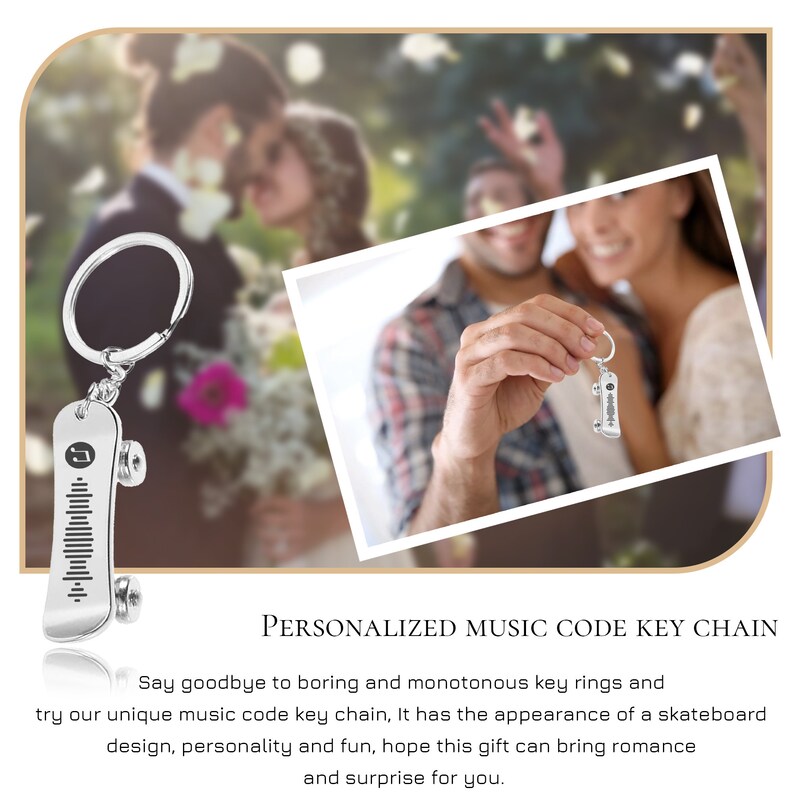 Custom Skateboard Music Keychain, Your Song, Uniquely Yours ...