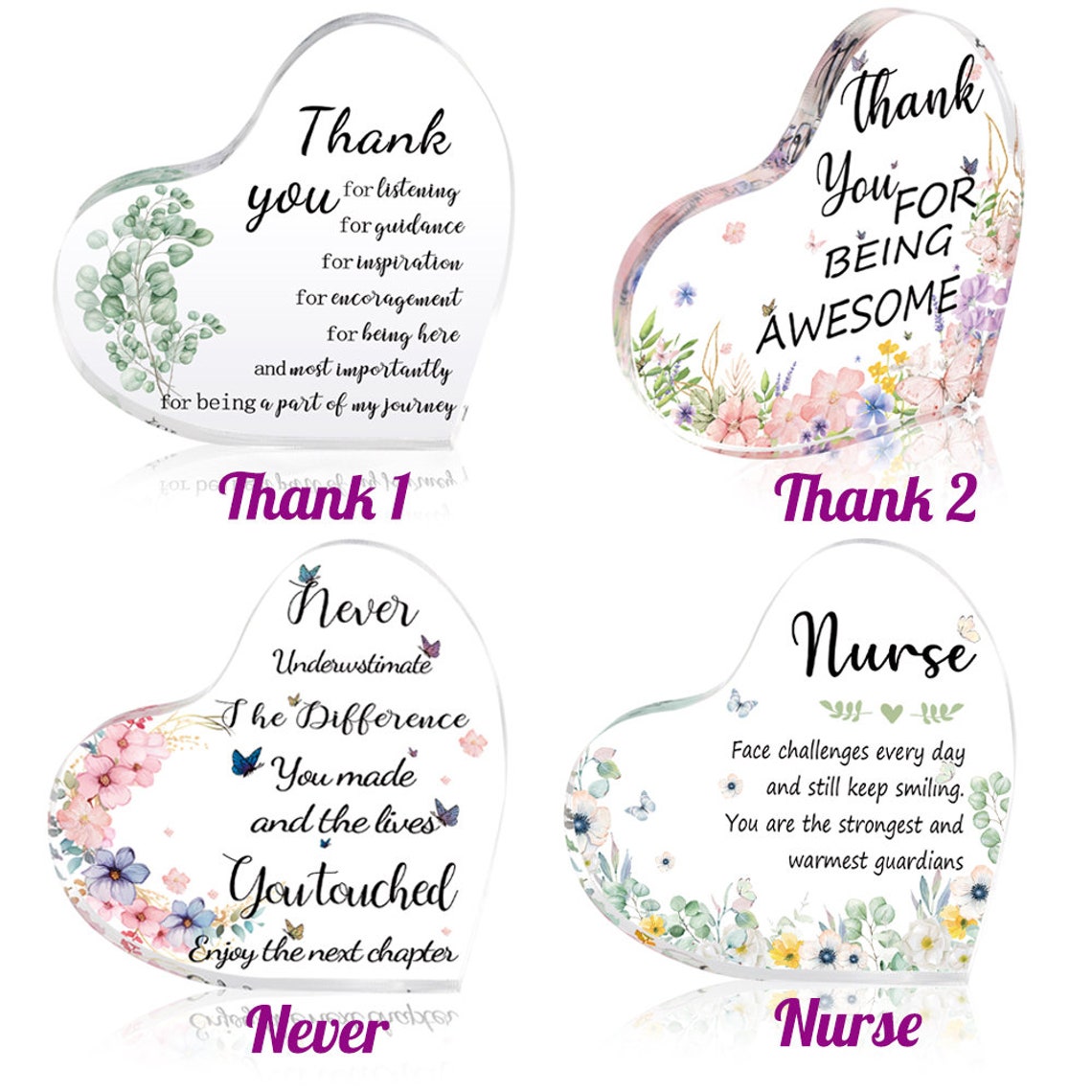Personalized Acrylic Block, Acrylic Heart Shape Stand, Decorative ...