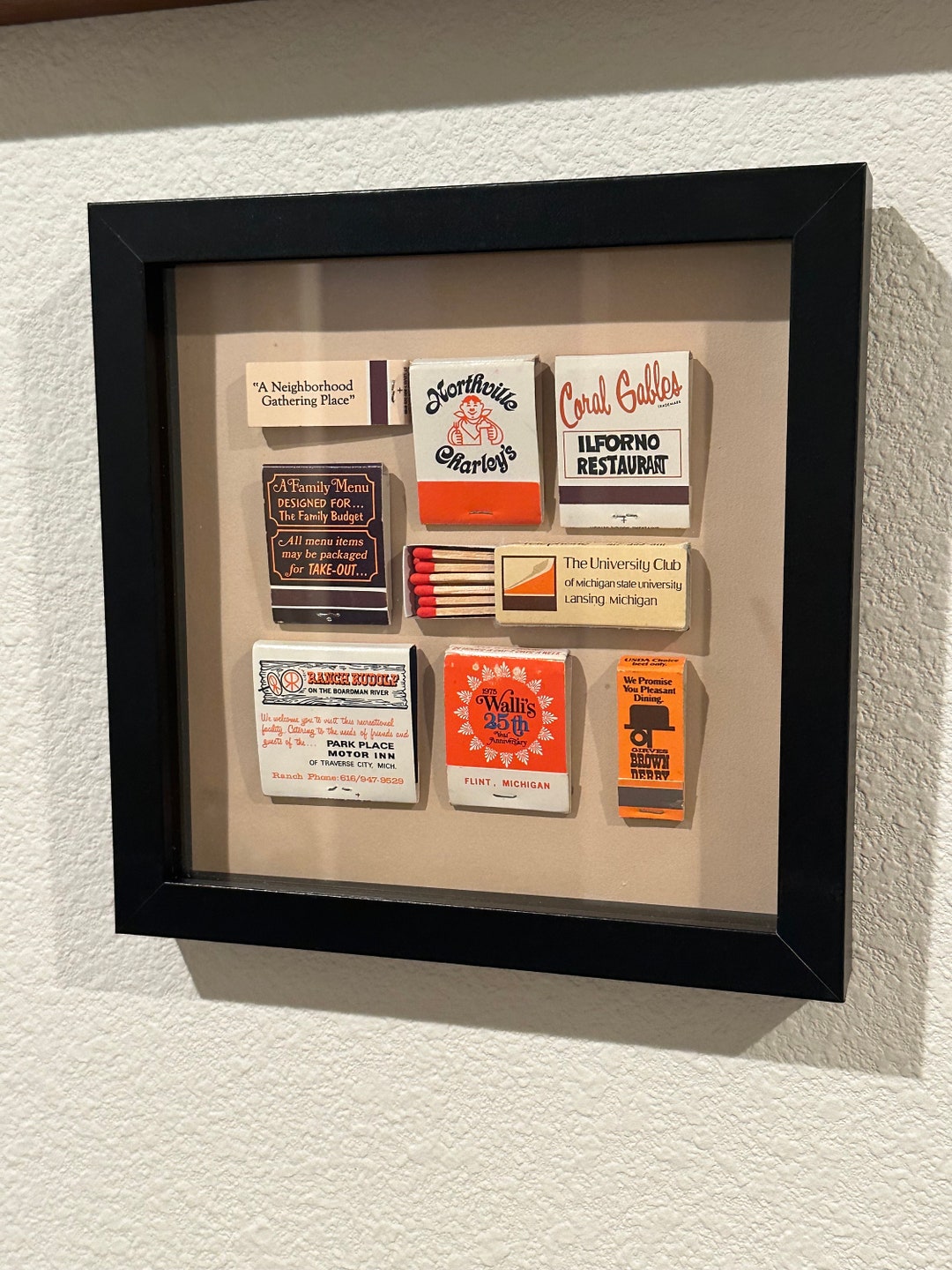 Retro Diner Vintage Matchbook Art - Etsy