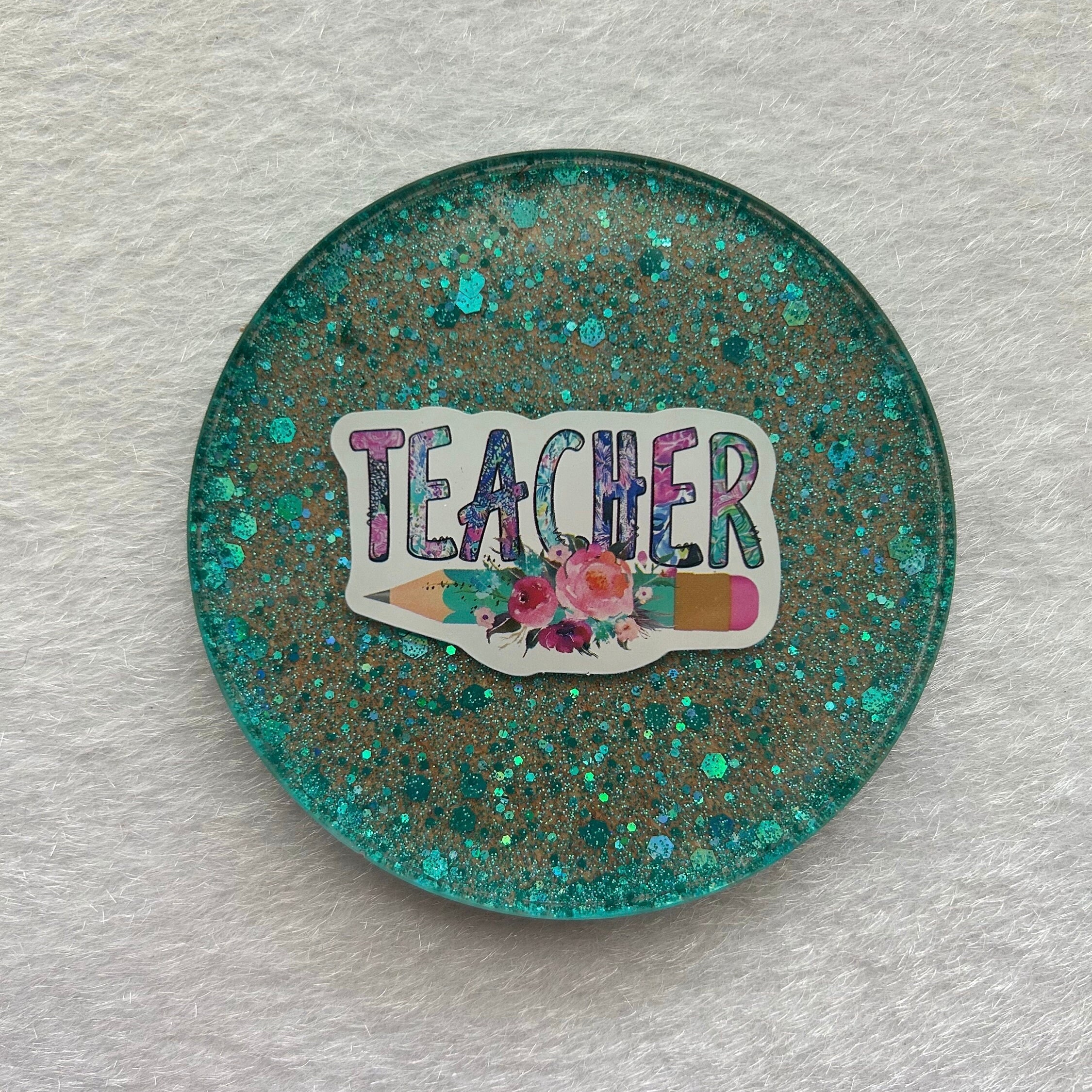 Teacher Appreciation Gift Resin Coaster & Bookmark Teachers/educators ...