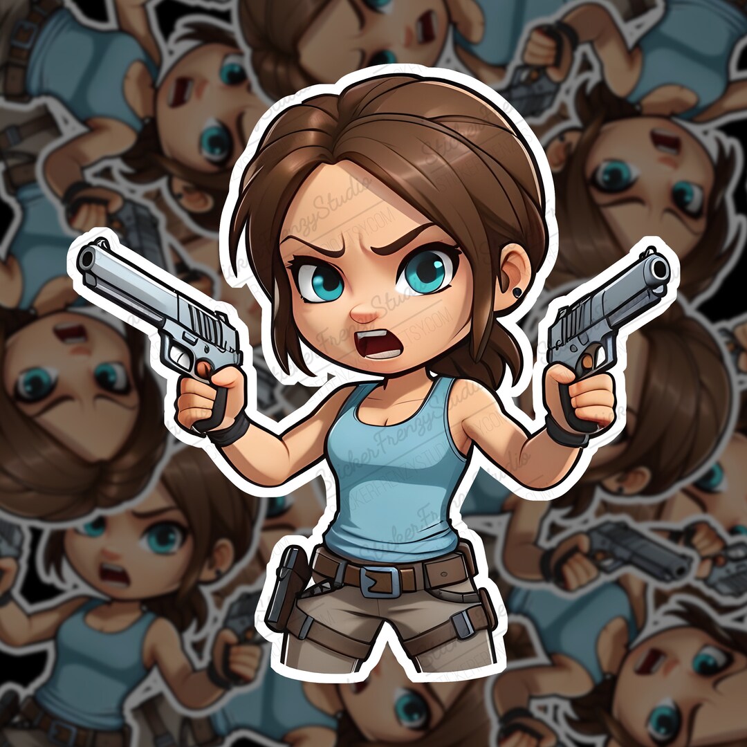 Tomb Raider Lara Croft Chibi Sticker - Etsy