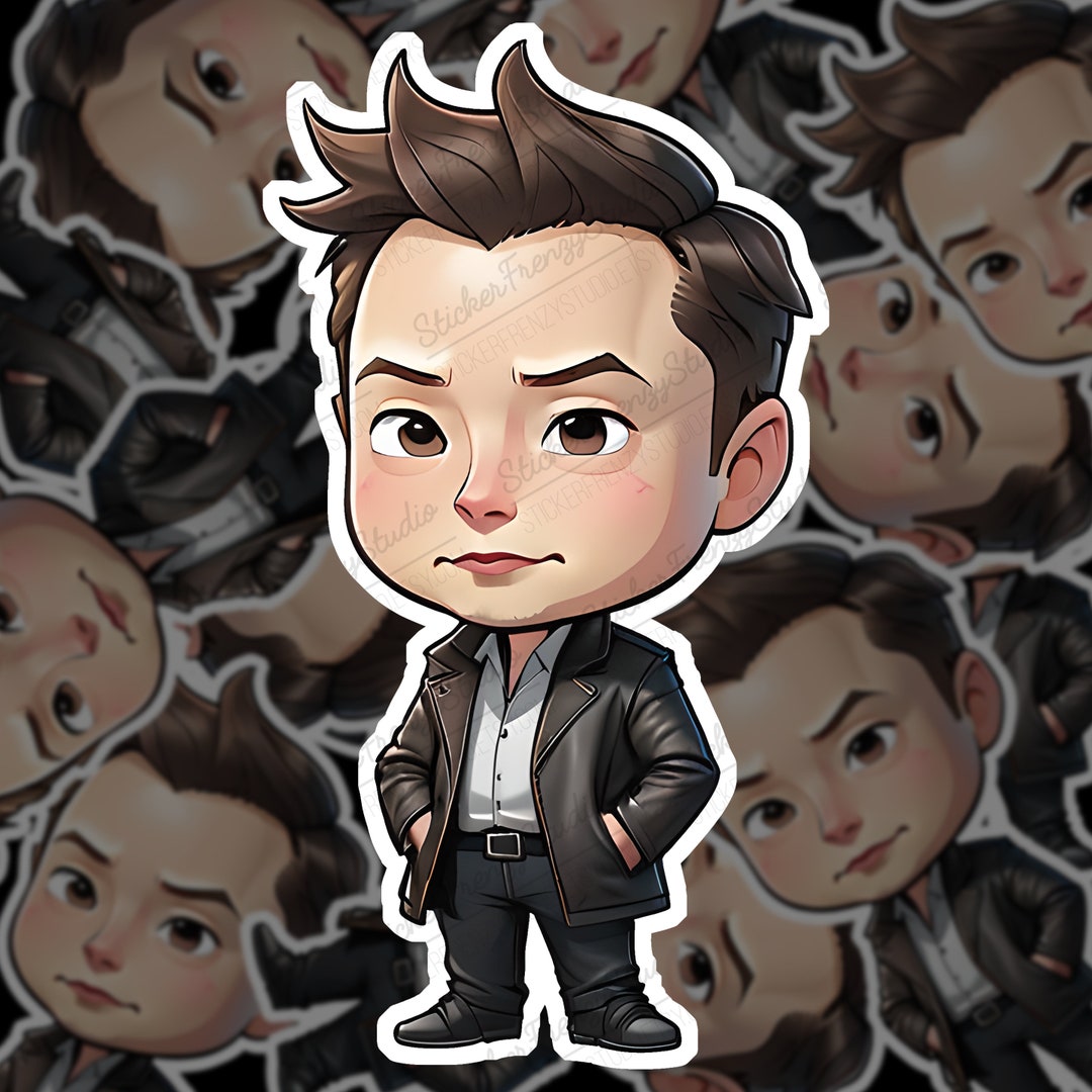 Elon Musk Chibi Sticker – Cute Tech Billionaire Vinyl Decal - Etsy