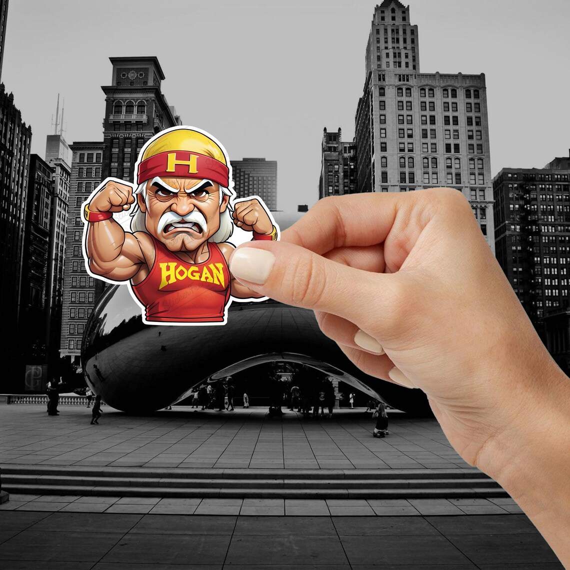 Retro Hulk Hogan Sticker - 80s Wrestling Decal - Hulkamania Fan Art - Etsy