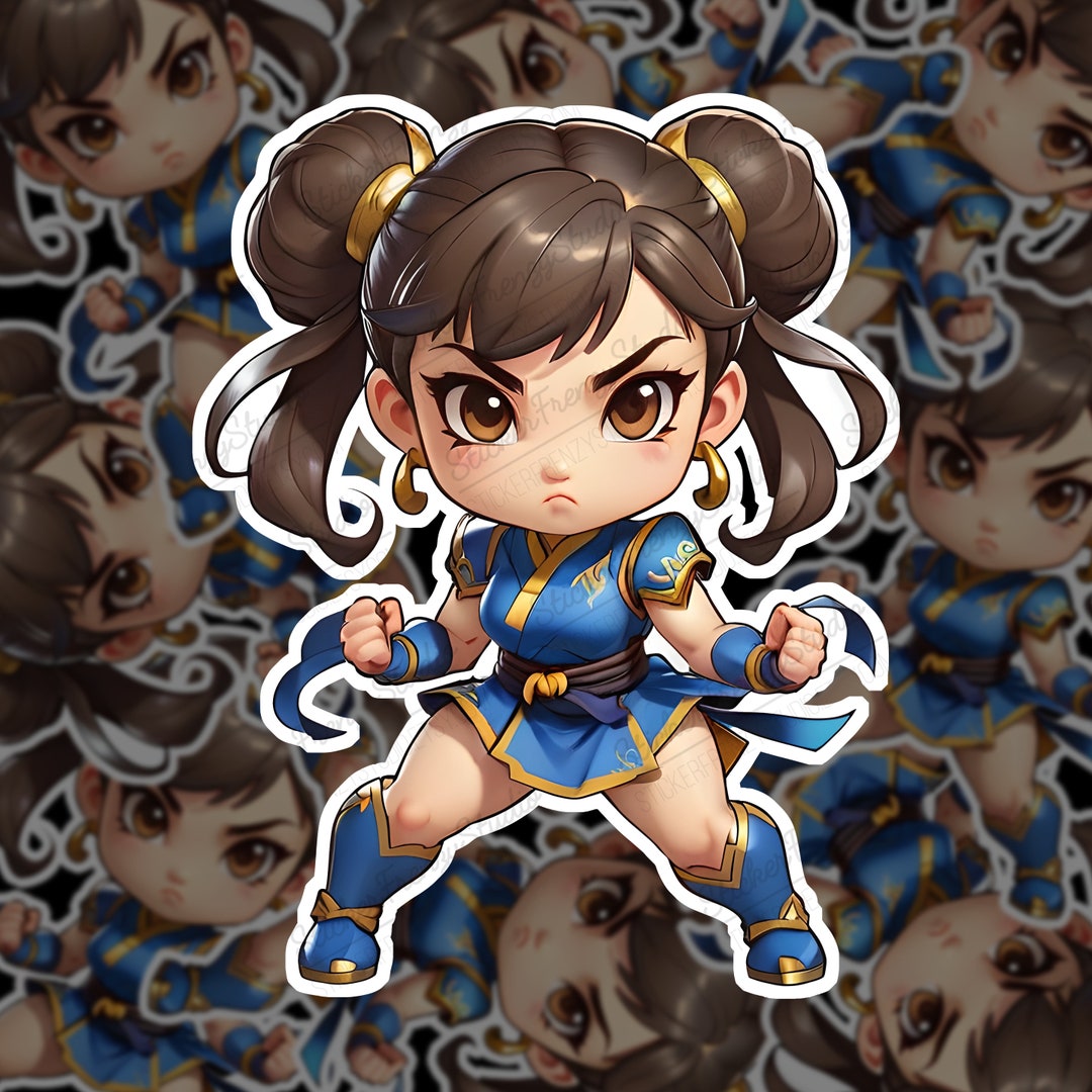 Chibi Chun Li Sticker: Glossy Anime Martial Arts Decal - Etsy