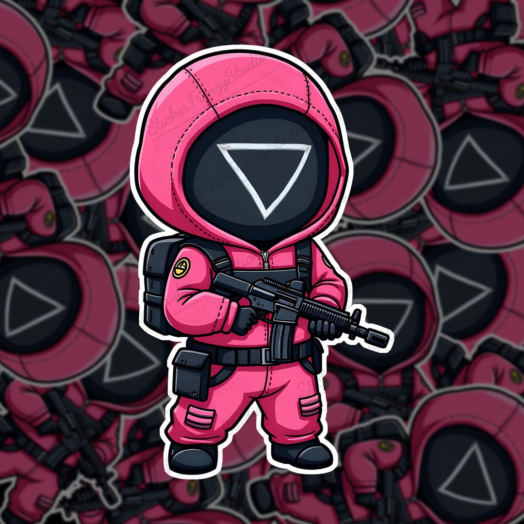 Squid Game Chibi Sticker - Cute Kawaii Vinyl Decal for Laptops, Water ...