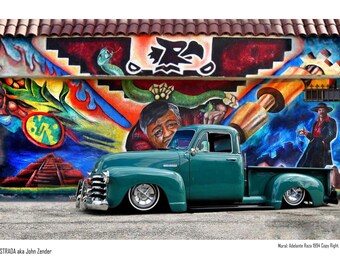 Chicano Mural With Lowrider Car at Jordan Downs Watts Large High ...
