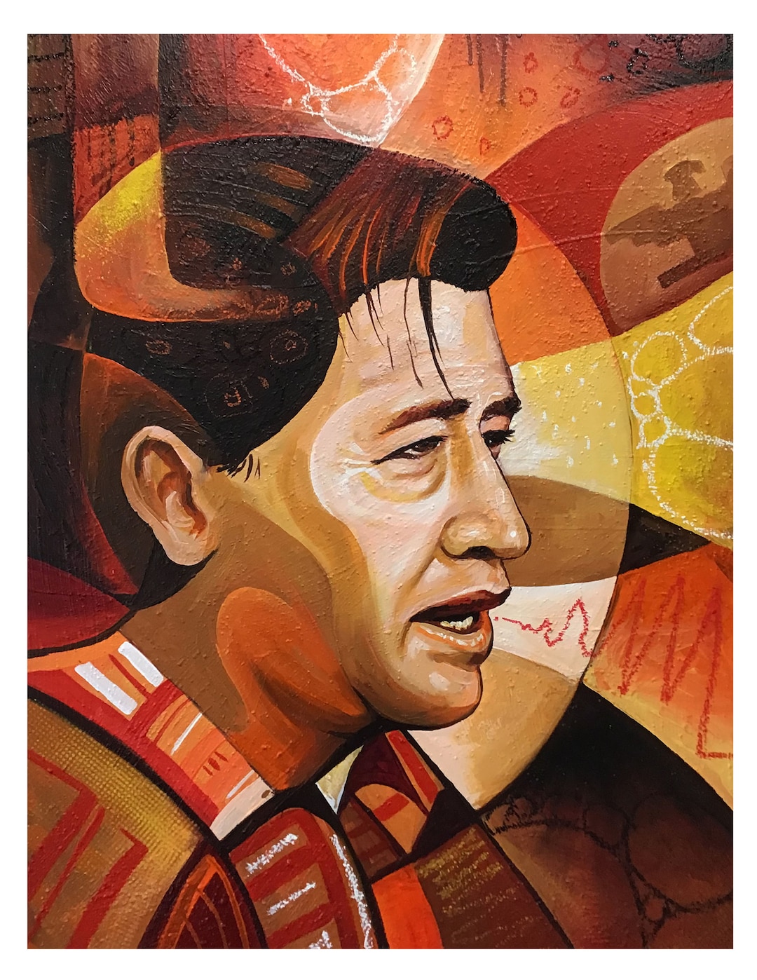 Contemporary Portrait Fine Art Home Decor Abstract Portrait Cesar ...