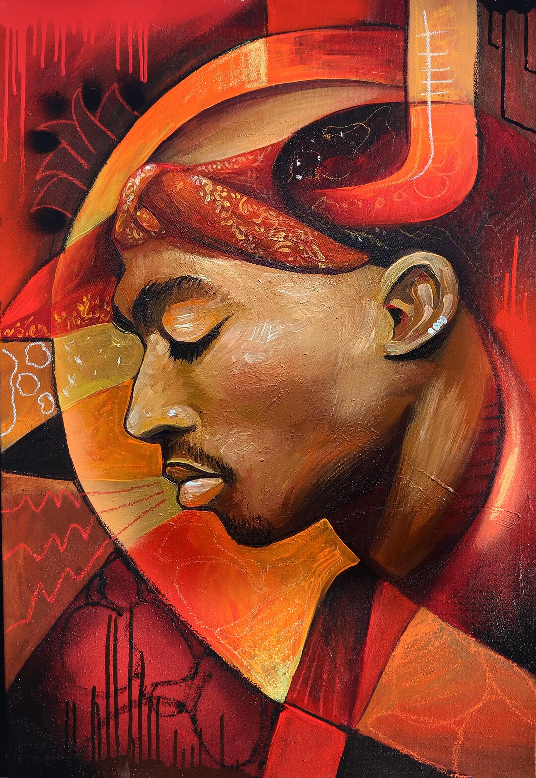 Tupac Contemporary Rap Music Icon Print for Home or Office Hip Hop ...