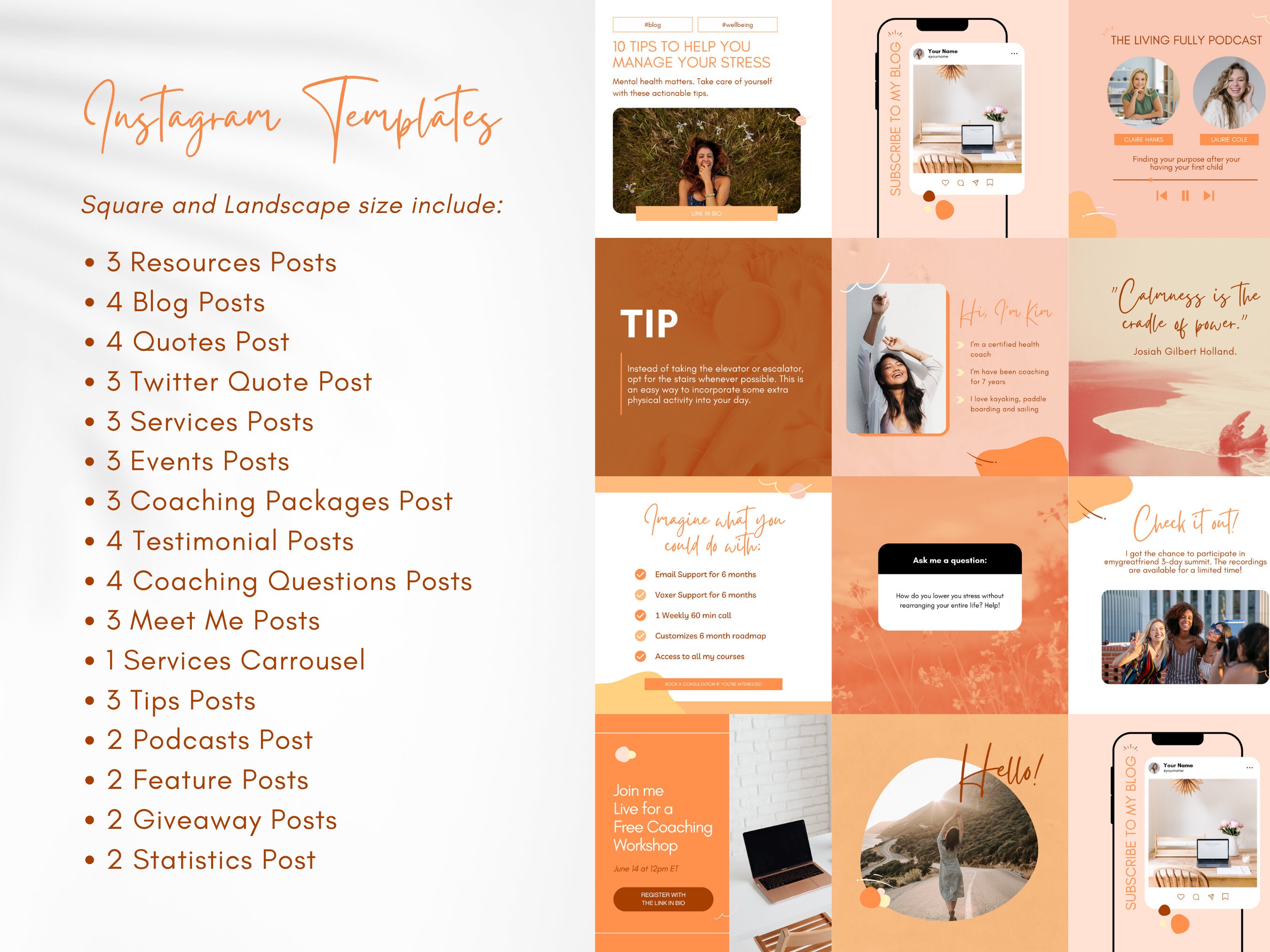 Coaching Bundle Canva Templates for Coaches Templates Slides for ...