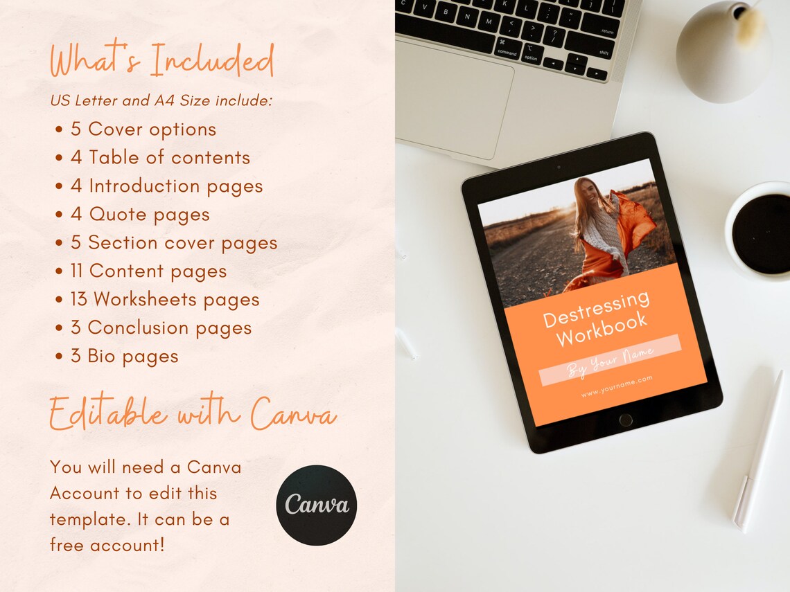 Ebook Template Editable Canva Template for Coaches Ebook Template for ...