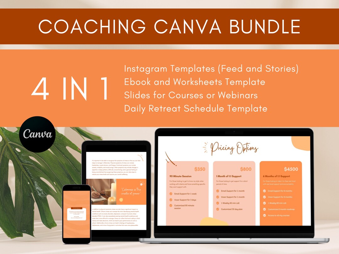 Coaching Bundle Canva Templates for Coaches Templates Slides for ...
