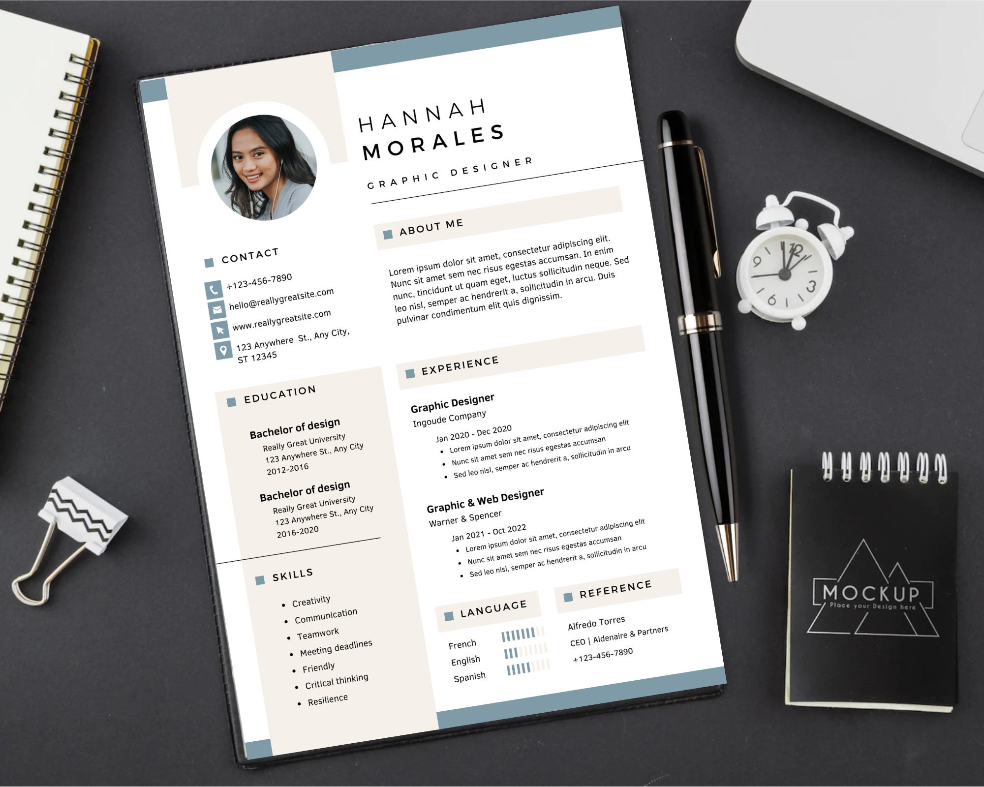 Minimalist Modern Resume, Professional Resume Template, Editable Resume ...