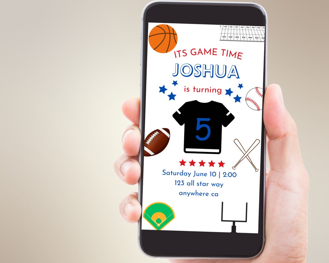 GAME DAY Invitation Evite - Etsy