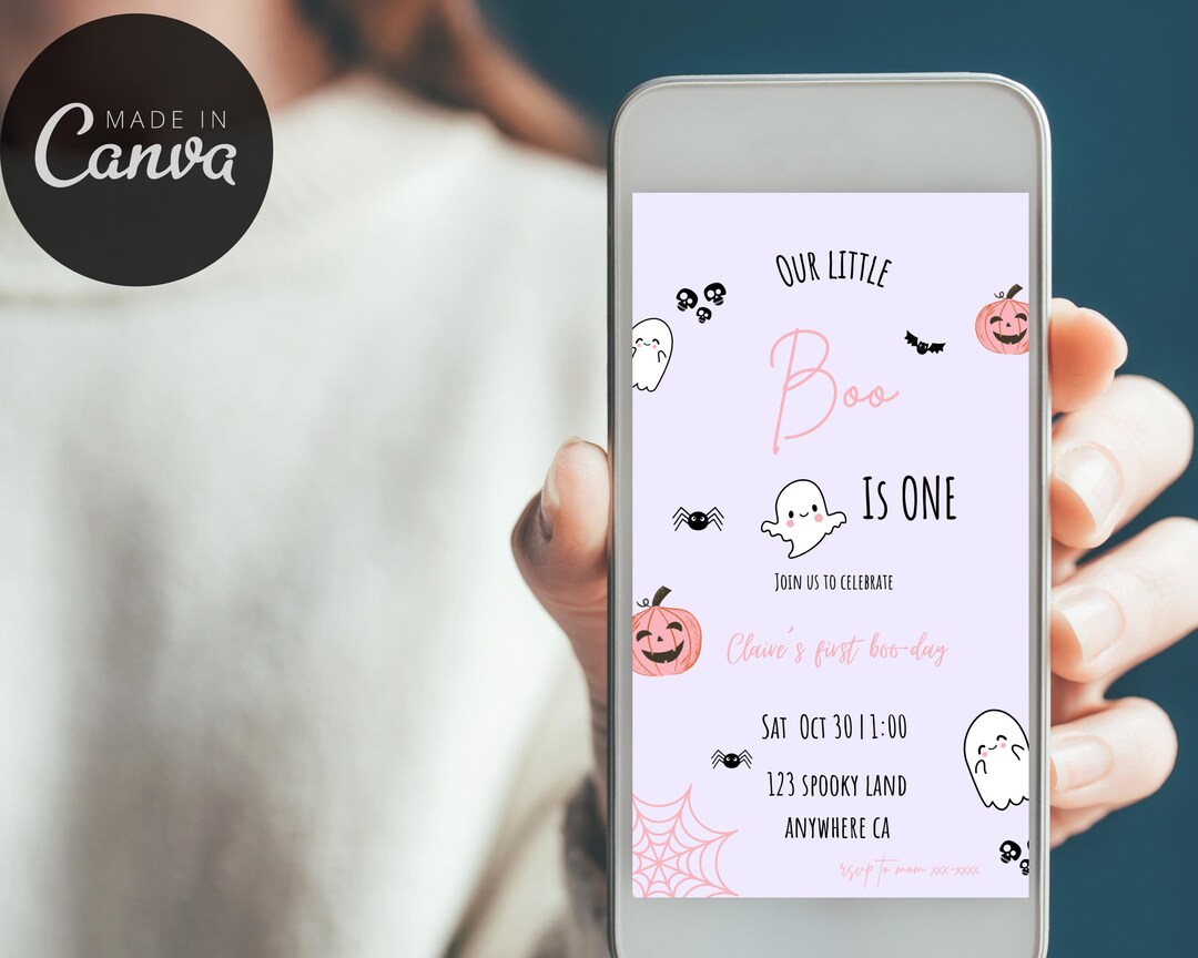 Halloween Birthday Invitation First Boo-day - Etsy