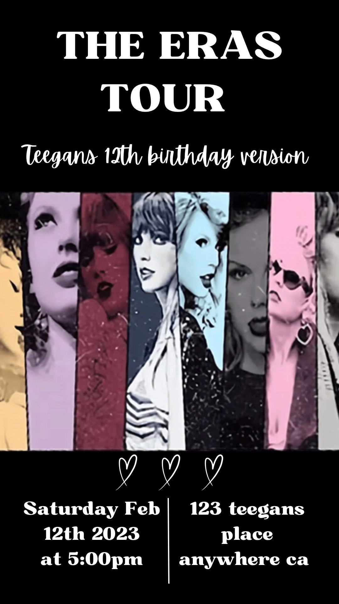 The Eras Tour Editable Digital Invite - Etsy