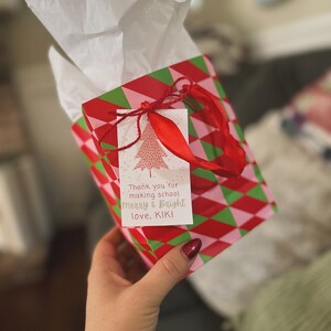 Christmas Teacher Gift Tag Editable 3x2.5 - Etsy