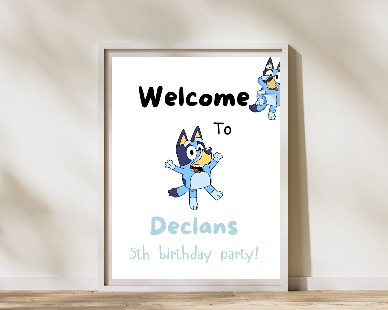 Bluey Party Welcome Sign Printable Editable 8x11 - Etsy