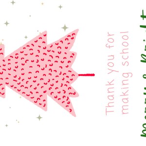 Christmas Teacher Gift Tag Editable 3x2.5 - Etsy