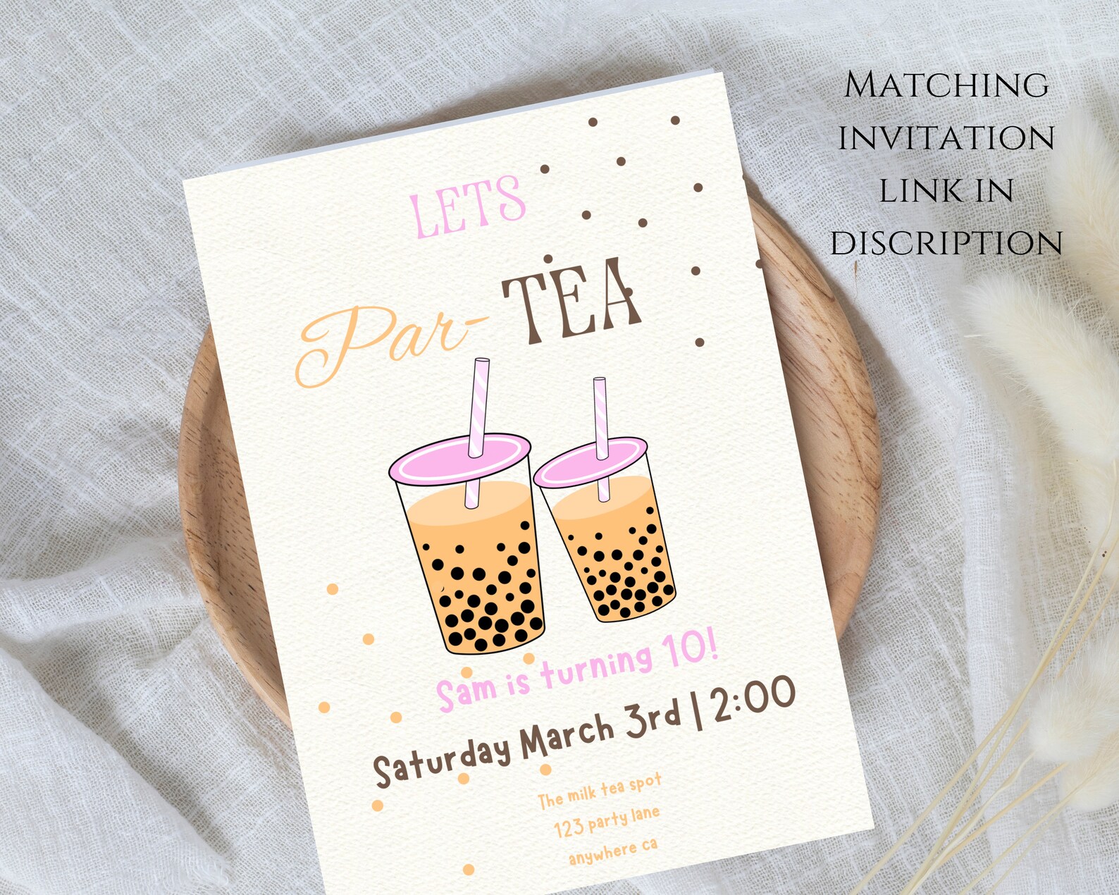Boba Tea Menu Template Printable Editable - Etsy