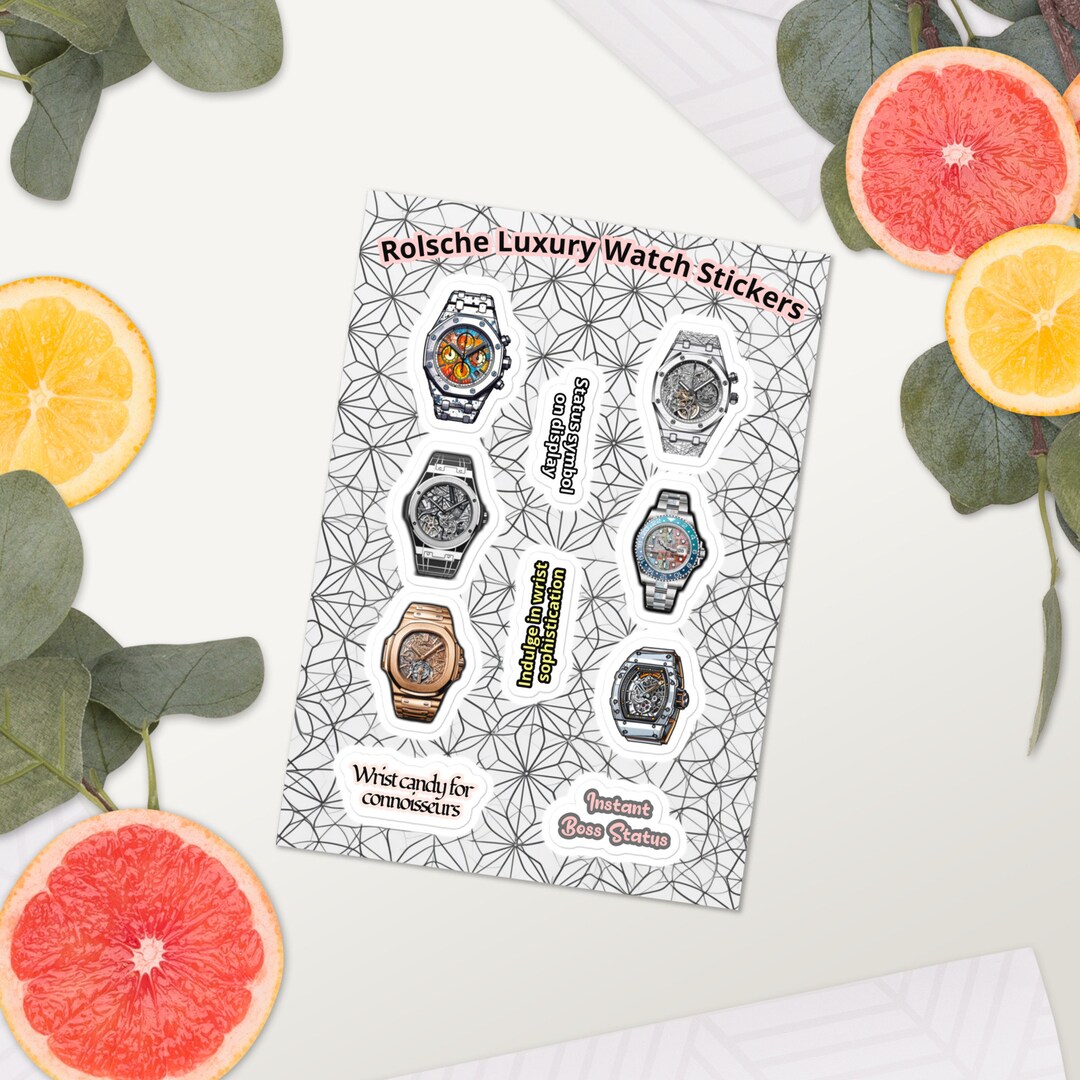 10 Kiss-cut Concept Luxury Watch and Funny Stickers in One Sheet for ...