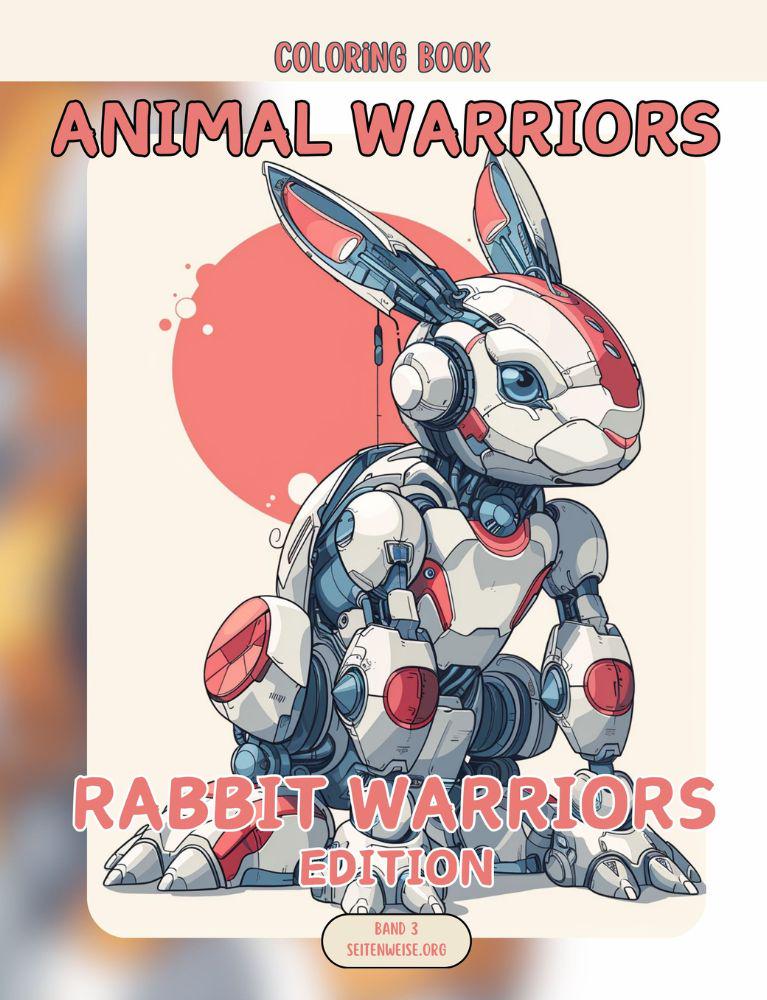 Coloring Book Animal Warriors: Rabbit Warriors Edition Adults & Teens ...