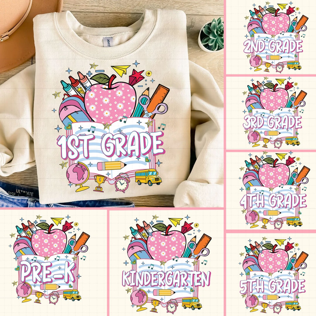 Back to School Bundle Png, Teacher PNG, Kindergarten, Pre K PNG, First ...