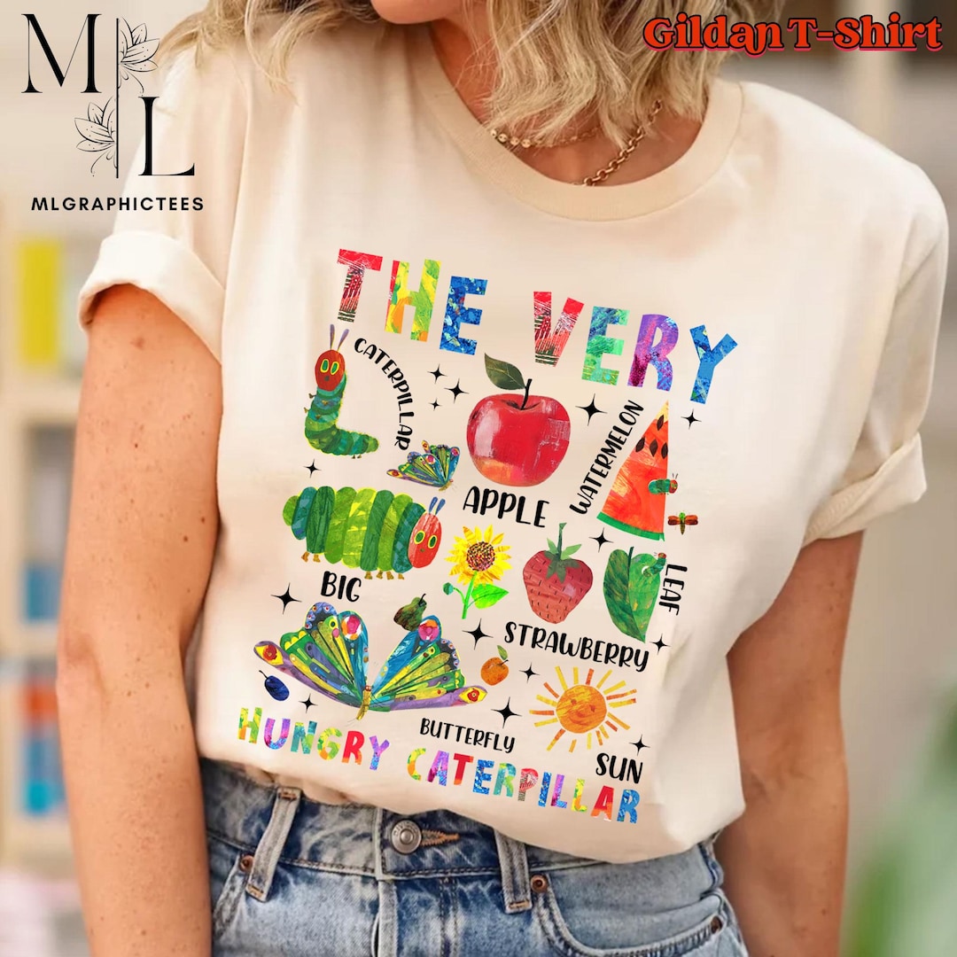 The Very Hungry Caterpillar Shirt, Bookish Shirt, Book Lover Gift ...