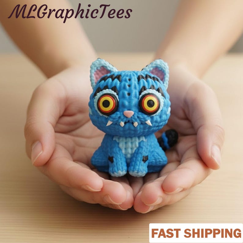 Kpop Demon Hunters Blue Derpy Tiger Saja Boys Crochet Doll, Blue Tiger ...