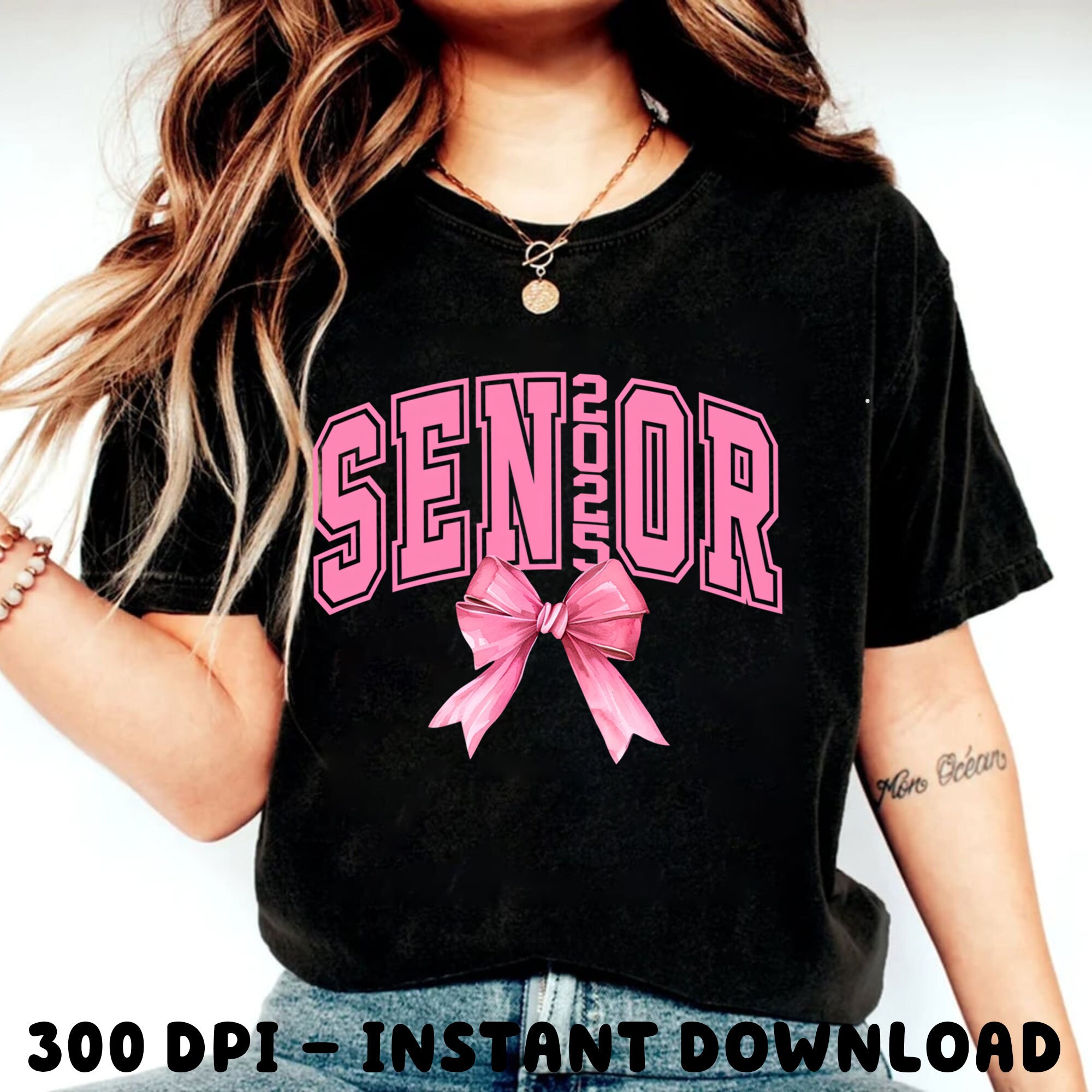 Coquette, Senior 2025 PNG, Pink Bow Png, Class of 2025 Png, Graduation ...