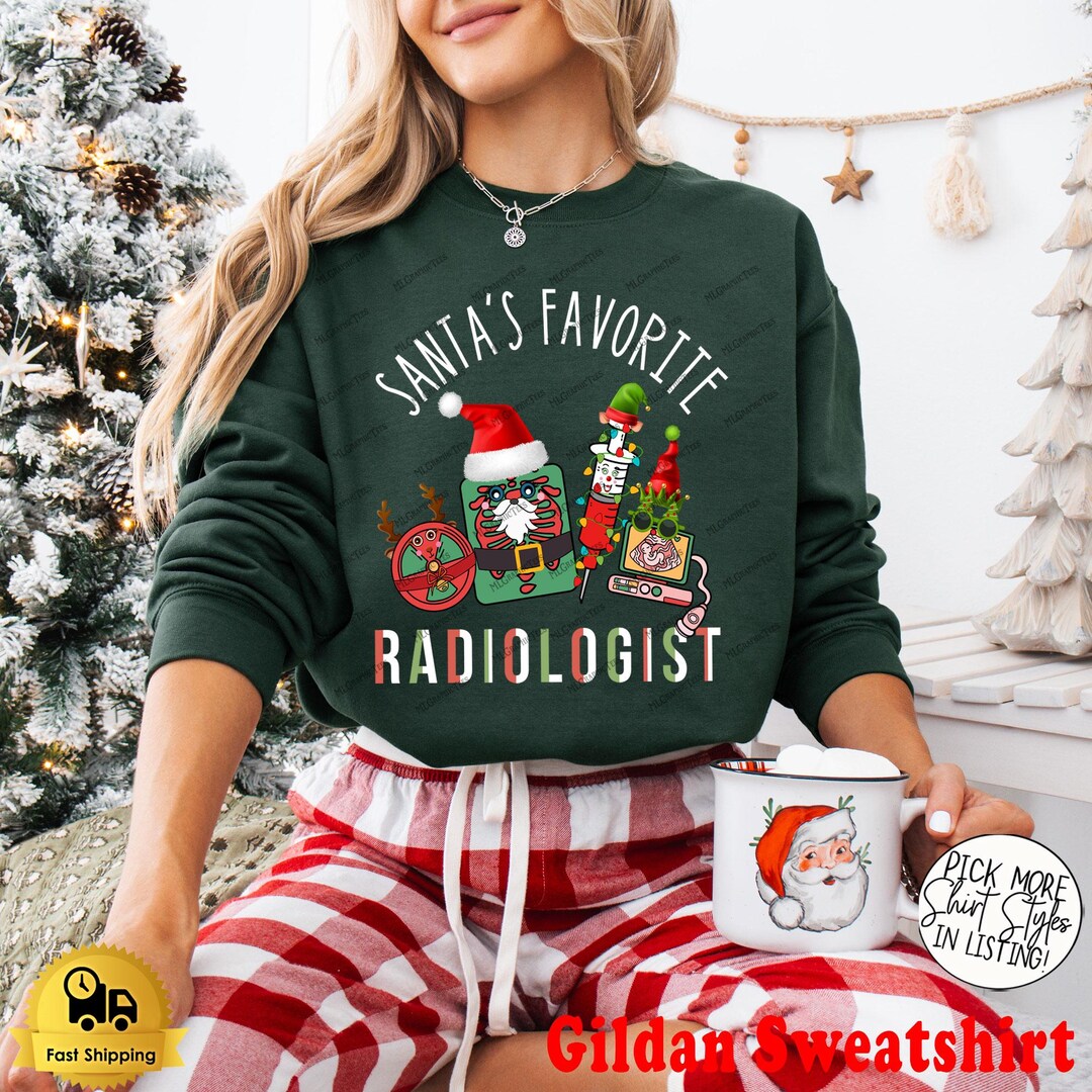 Santas Favorite Radiation Therapist Shirt Christmas Gift for Radiation ...