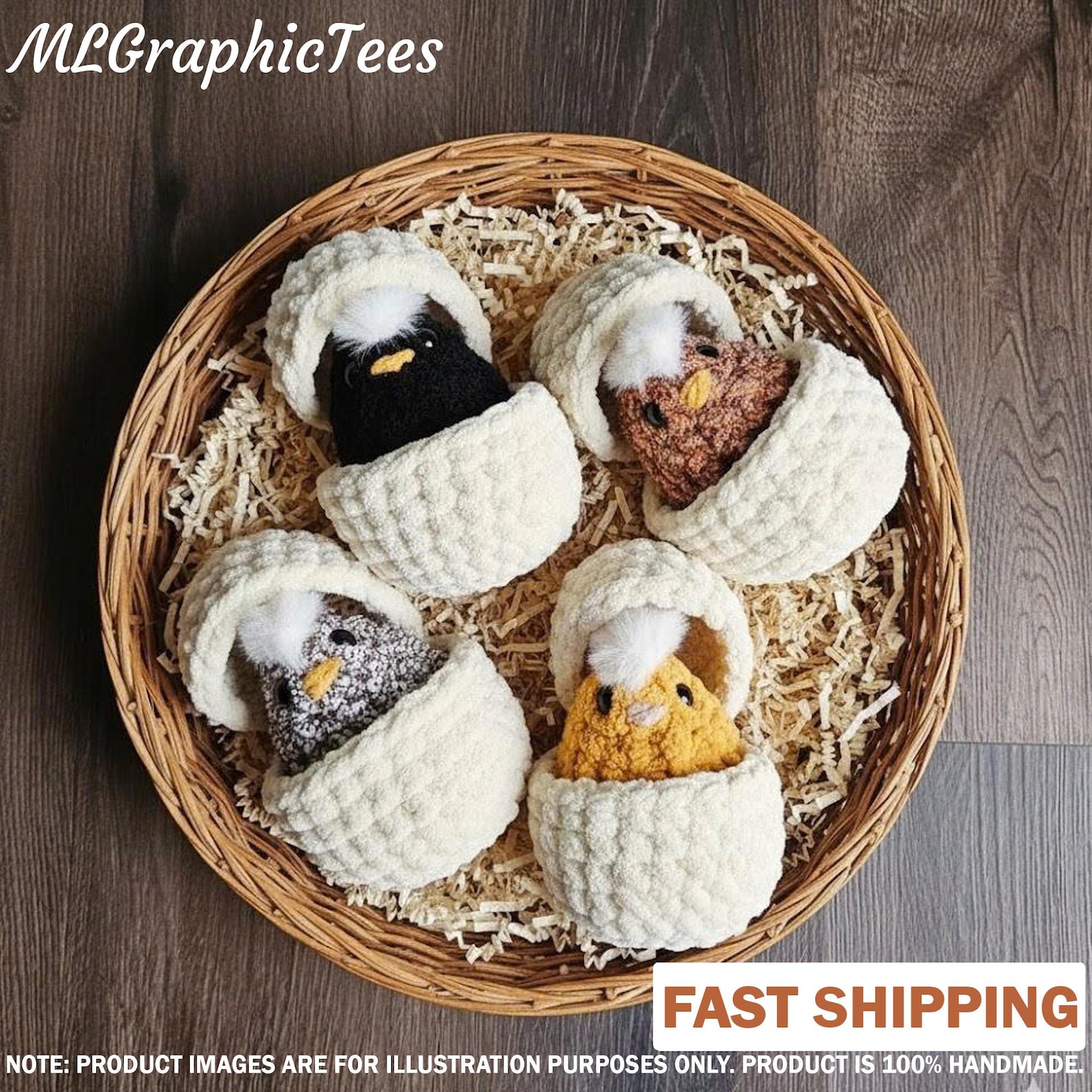 Muñeca de ganchillo de pollito en huevo, amigurumi de ganchillo grueso ...