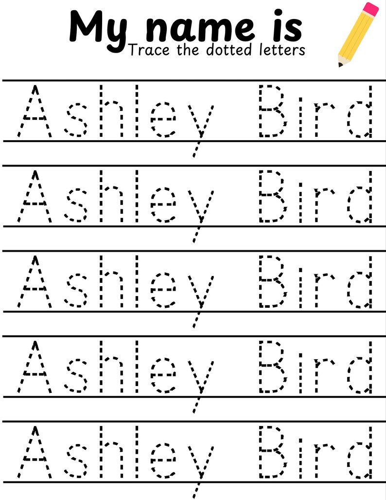 Custom Name & Handwriting Practice #pre-k #kindergarten - Etsy