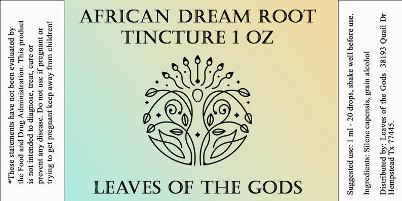 African Dream Root Tincture (silene Capensis) High Quality! - Etsy