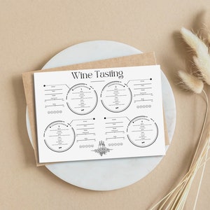 Printable Wine Tasting Placemat, Wine Tasting Score Sheet, Wine Tasting ...