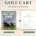 Golf Cart Rental Contract Template: Customizable Liability Waiver ...