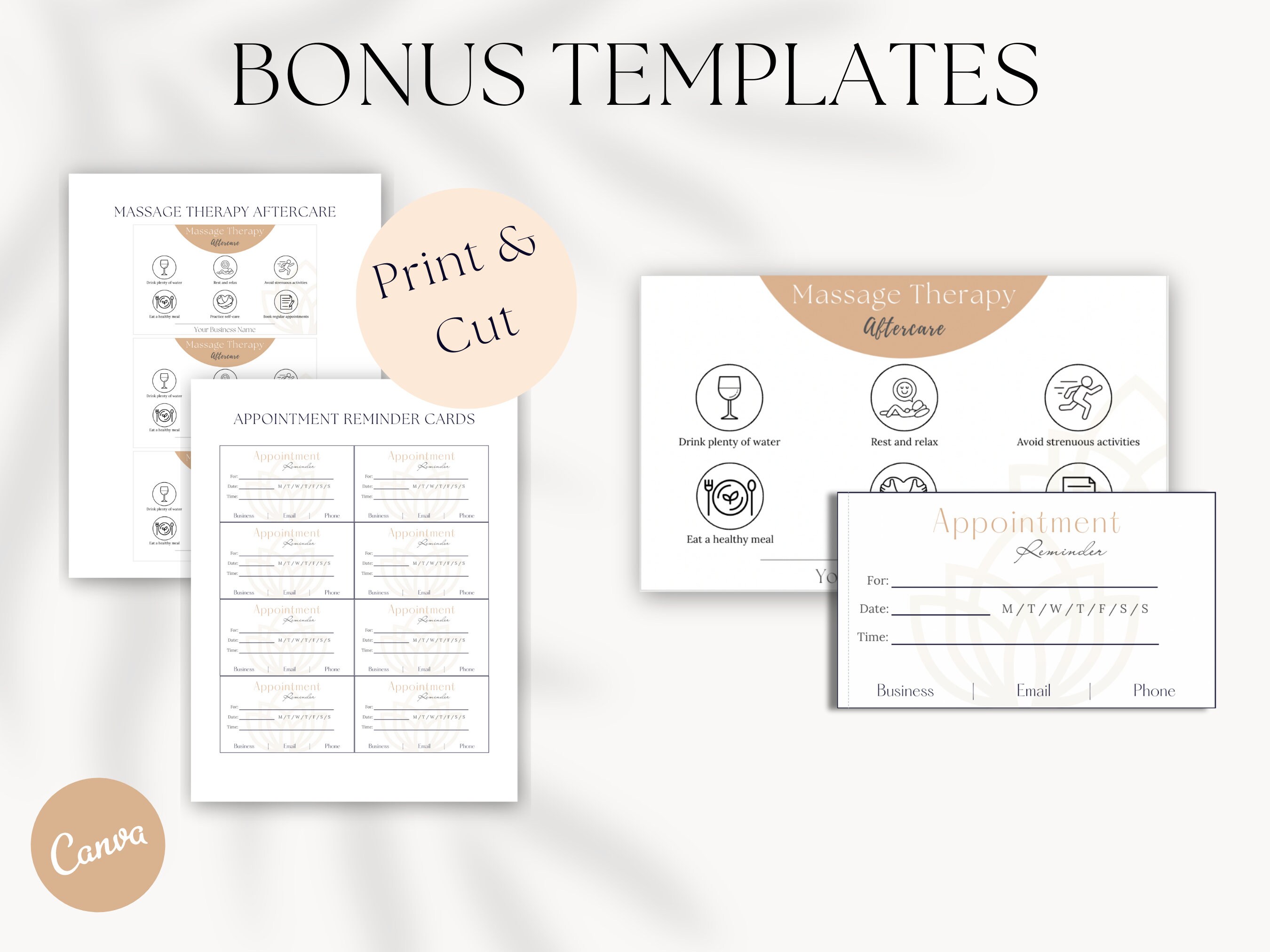 Professional Massage Therapy Forms Bundle Massage Templates Printable ...
