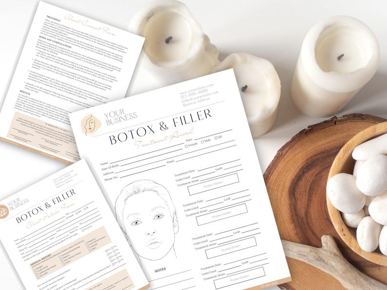Editable Botox and Filler Forms: Client Intake, Consent, Aftercare ...